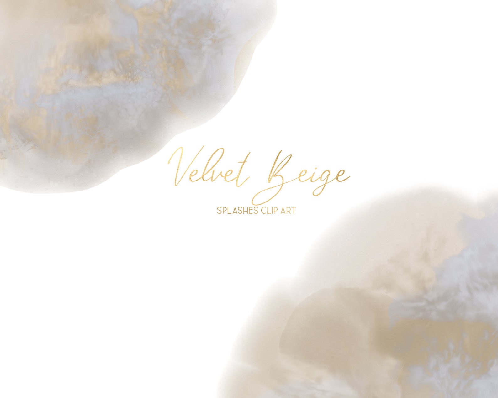 Watercolor Beige Splashes Clipart Brush Strokes Clip Art - Etsy