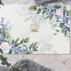 White Rose Border Clip Art, Watercolor Floral Wedding Frame Clipart ...