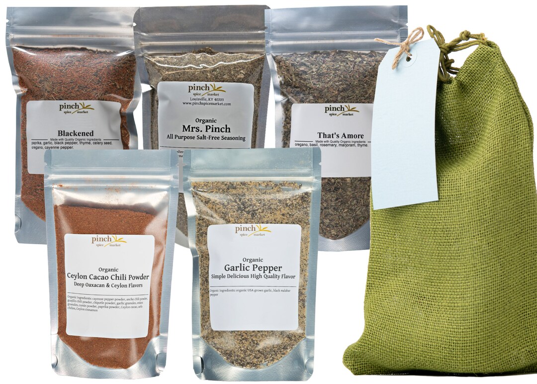Organic Salt-free Seasonings | 5-pack Bundle / Gift Bag of Best-selling ...