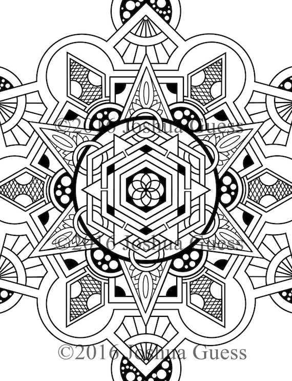 Printable Fractal Coloring Pages
