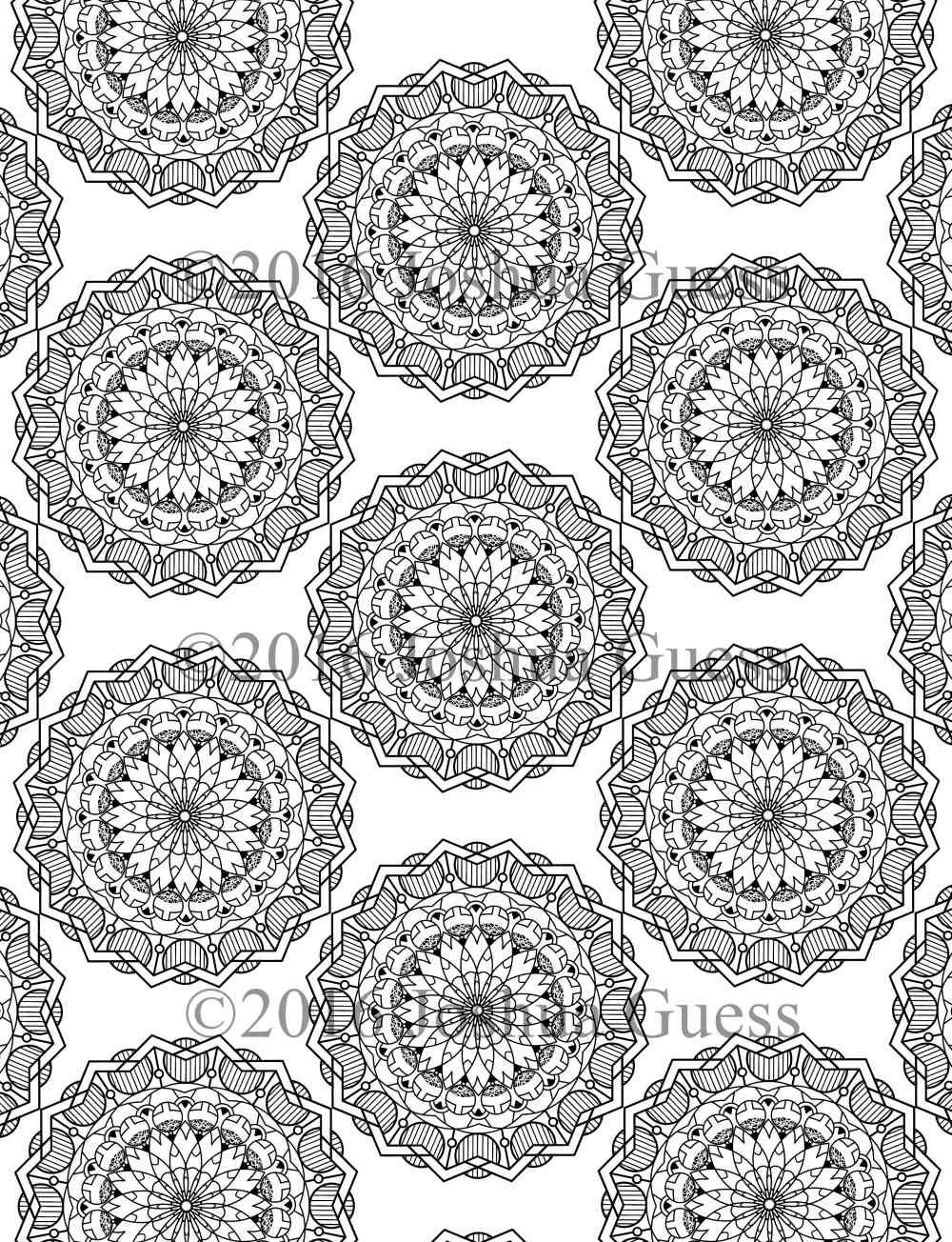 Geometric Coloring Pages 1-3 - Etsy