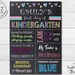 Back to School Sign, First Day of School Poster, Kindergarten Sign ...