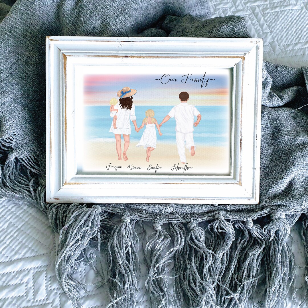 Personalised Family Portrait, Custom Family Print, Housewarming Present ...