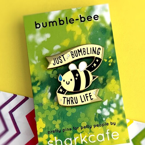 Bumblebee Bee Enamel Pin Mental Health Pin Funny Cute Bees - Etsy