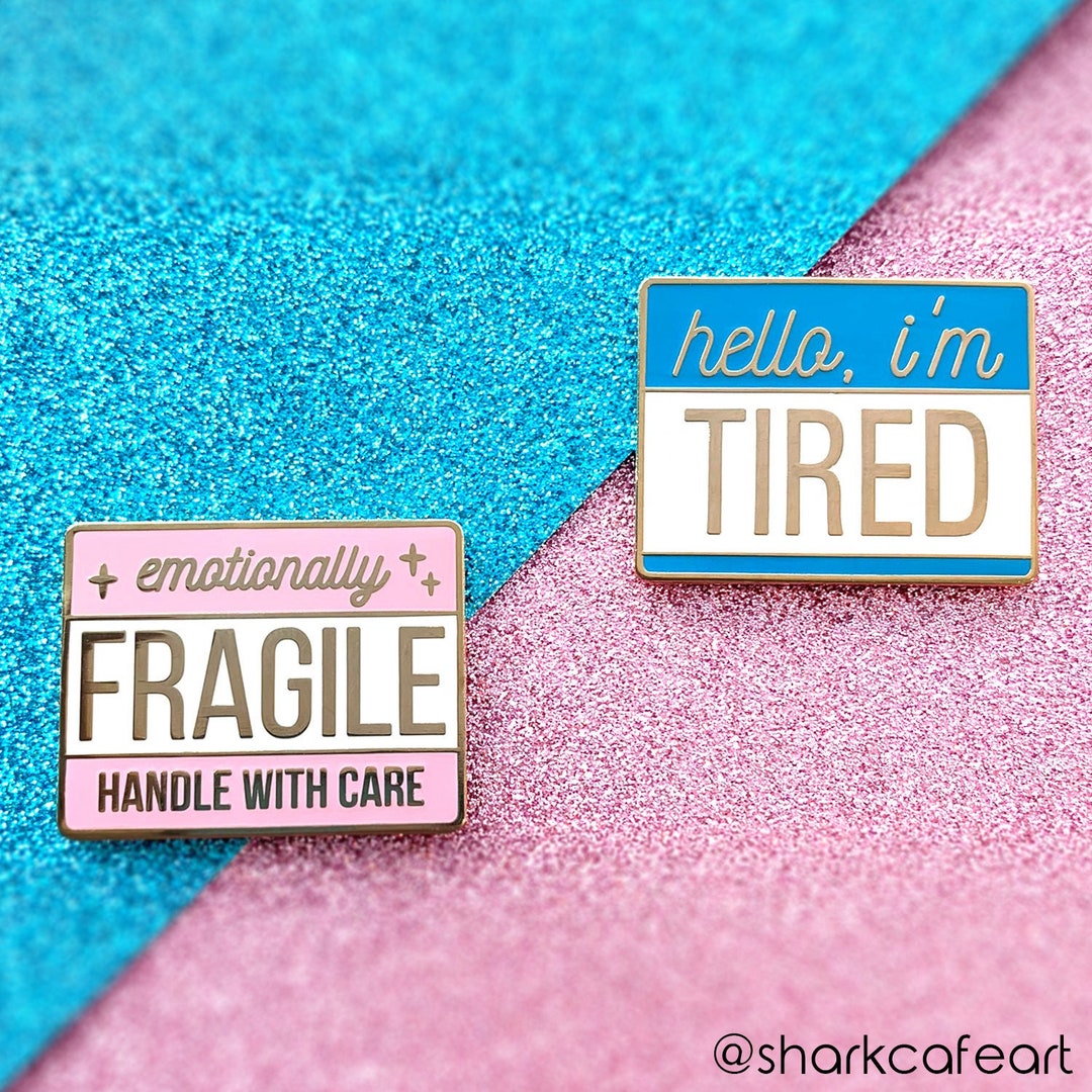 Hello I'm Tired Hard Enamel Pin | Cute Pin | Self Care Pin | Mental ...