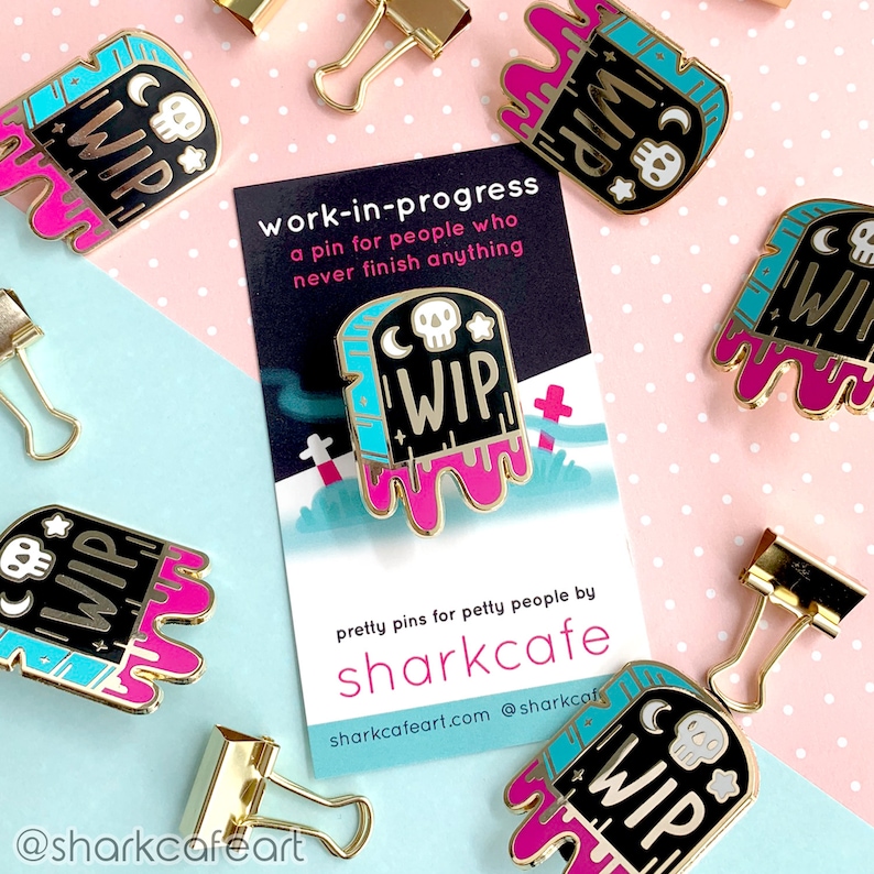 WIP Work in Progress Hard Enamel Pin Artist Enamel Pin - Etsy