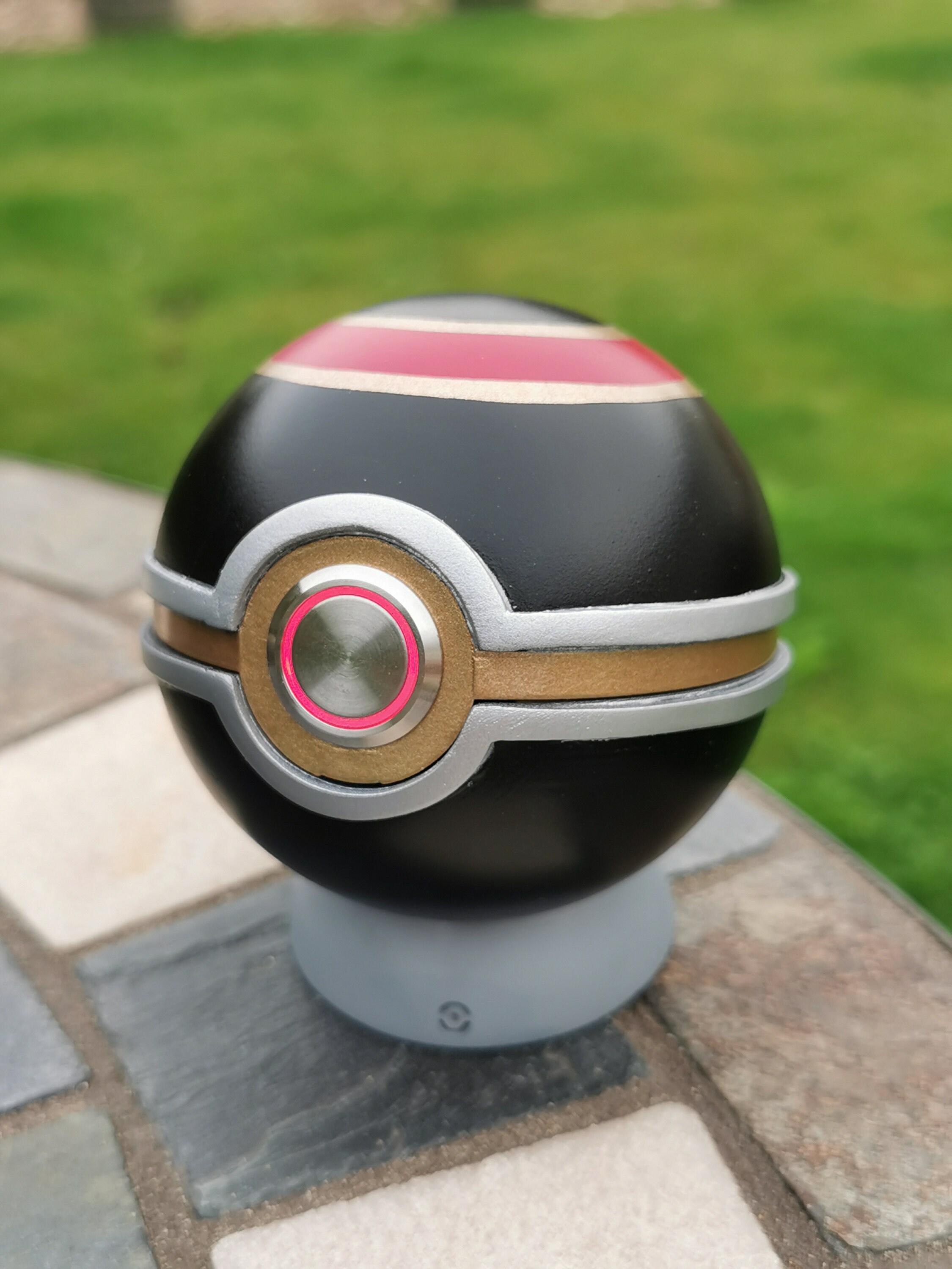 Realistic Pokeball with light-up button cosplay display item | Etsy