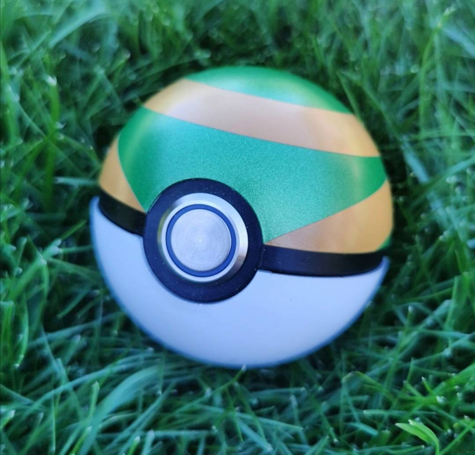 Realistic Pokeball with light-up button cosplay display item | Etsy