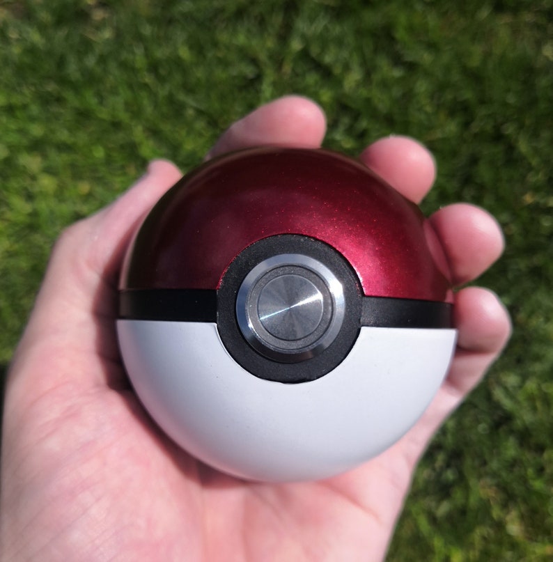 Realistic Pokeball with light-up button cosplay display item | Etsy