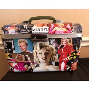 MADE TO Order-upcycled Vintage Train Case-marylin Monroe Inspired ...