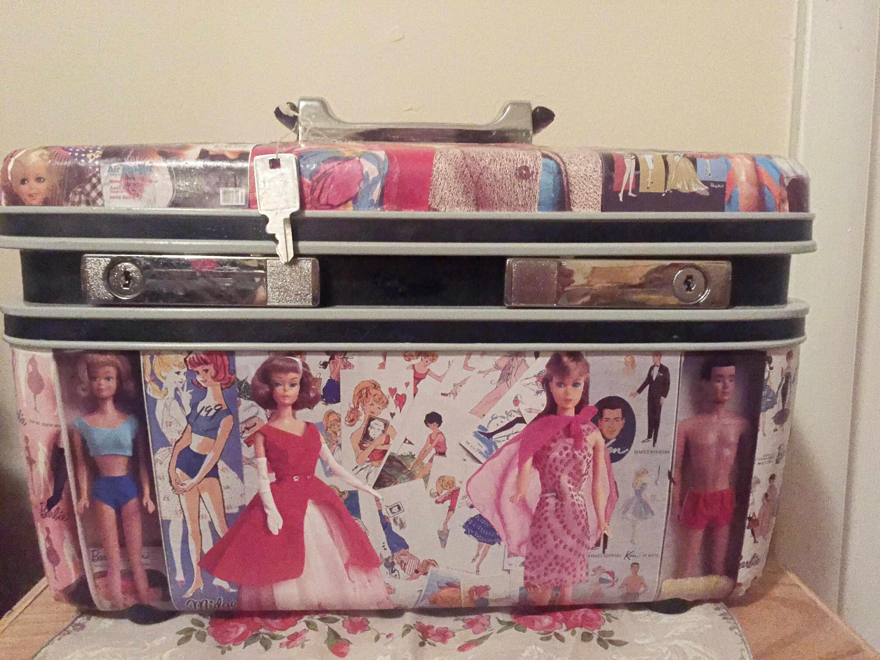MADE TO ORDER-Vintage Samsonite Train Case/Upcycled/Decoupaged | Etsy