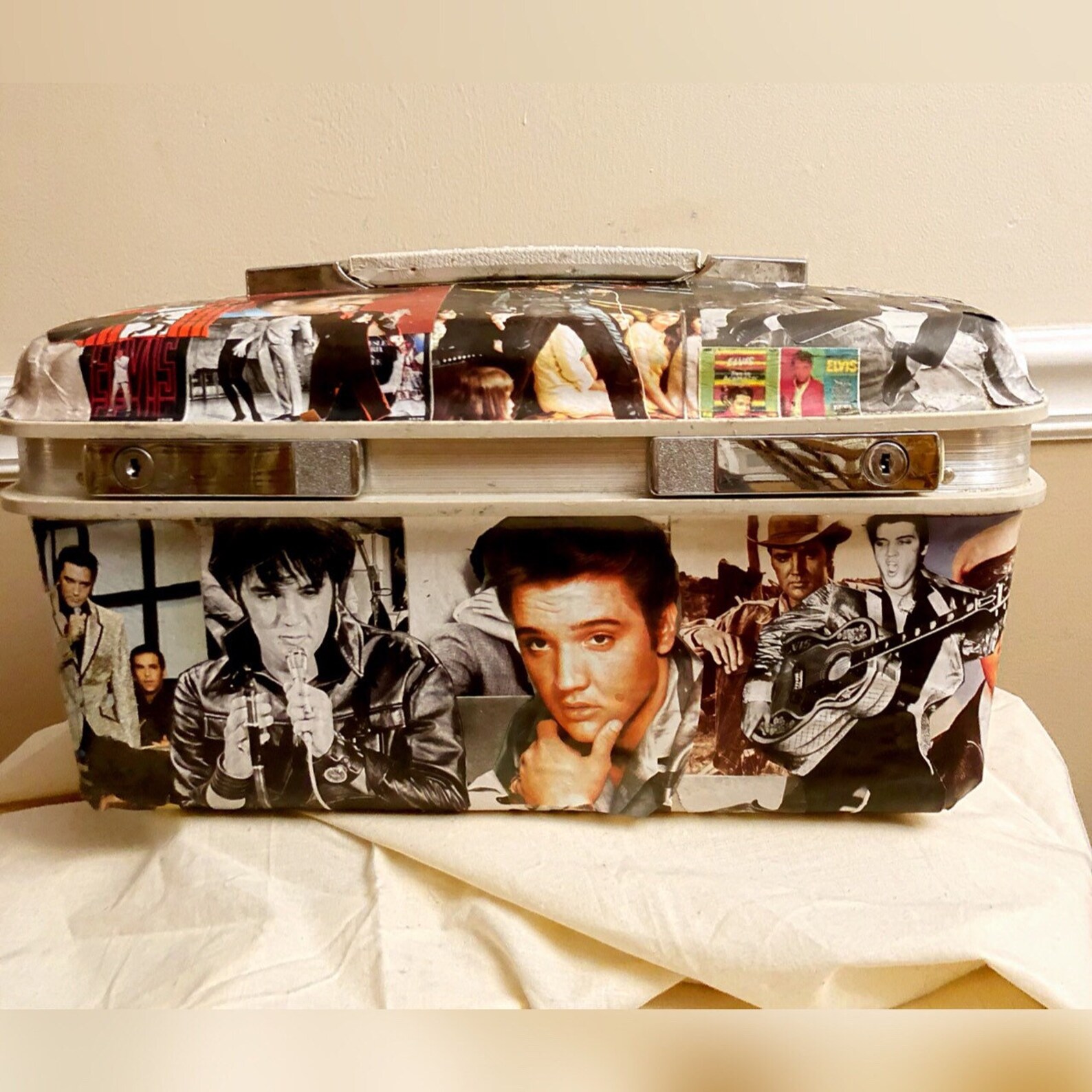 MADE TO ORDER: Vintage Upcycled Train Case/elvis Presley - Etsy