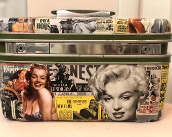 MADE TO Order-vintage Samsonite Train Case/upcycled/decoupaged | Etsy