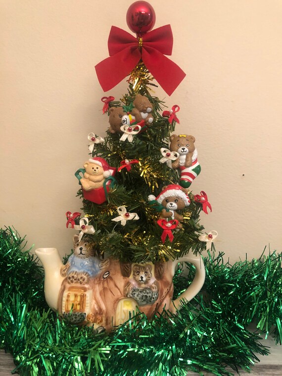 Teddy Bear Tea-nee Cardinal Teapot Christmas Tree | Etsy