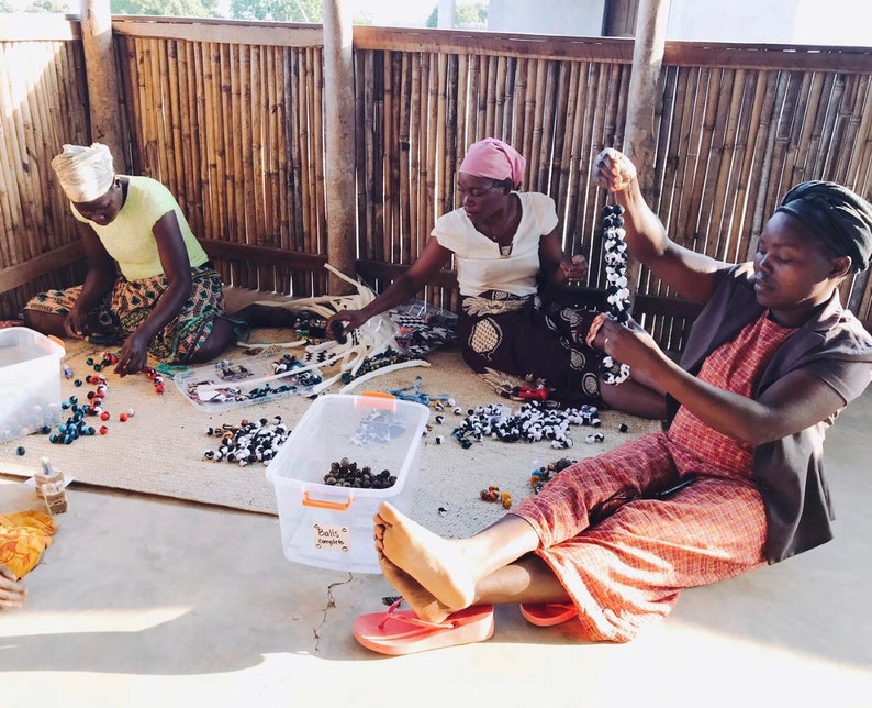 Fabric Ball Necklace African Wax Fabric - Etsy