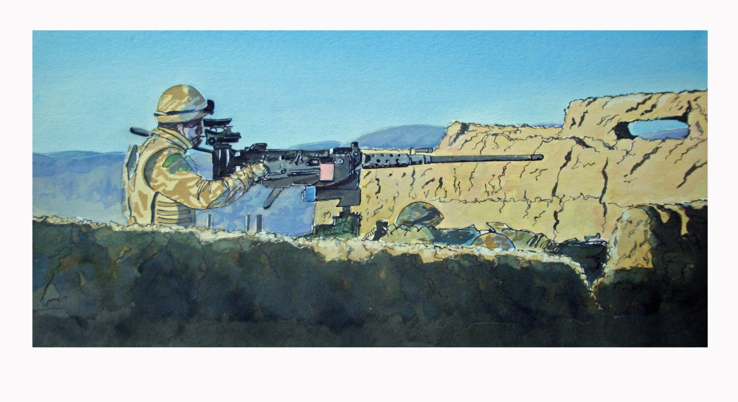 Royal Marine 0.5 Heavy Machine Gunner Small Signed Art Print - Etsy
