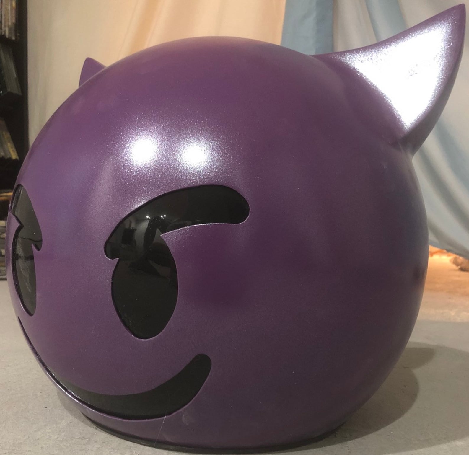 Purple Devil Emoji Helmet | Etsy