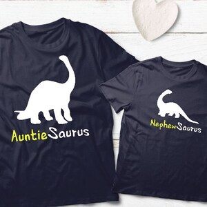 Aunt and Nephew Matching Outfit Aunt Shirt Nephew Gift Auntiesaurus ...