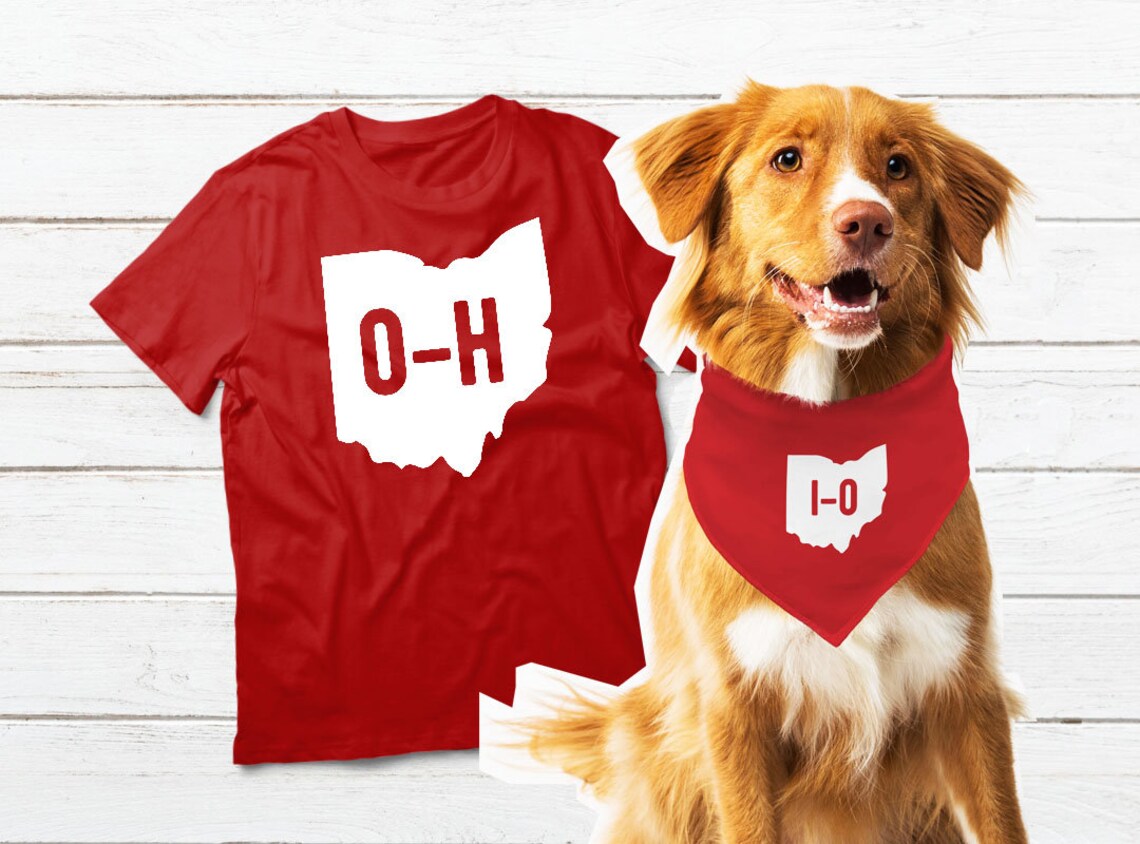 Matching Dog and Owner Clothes Ohio State Dog Bandana and Ohio - Etsy