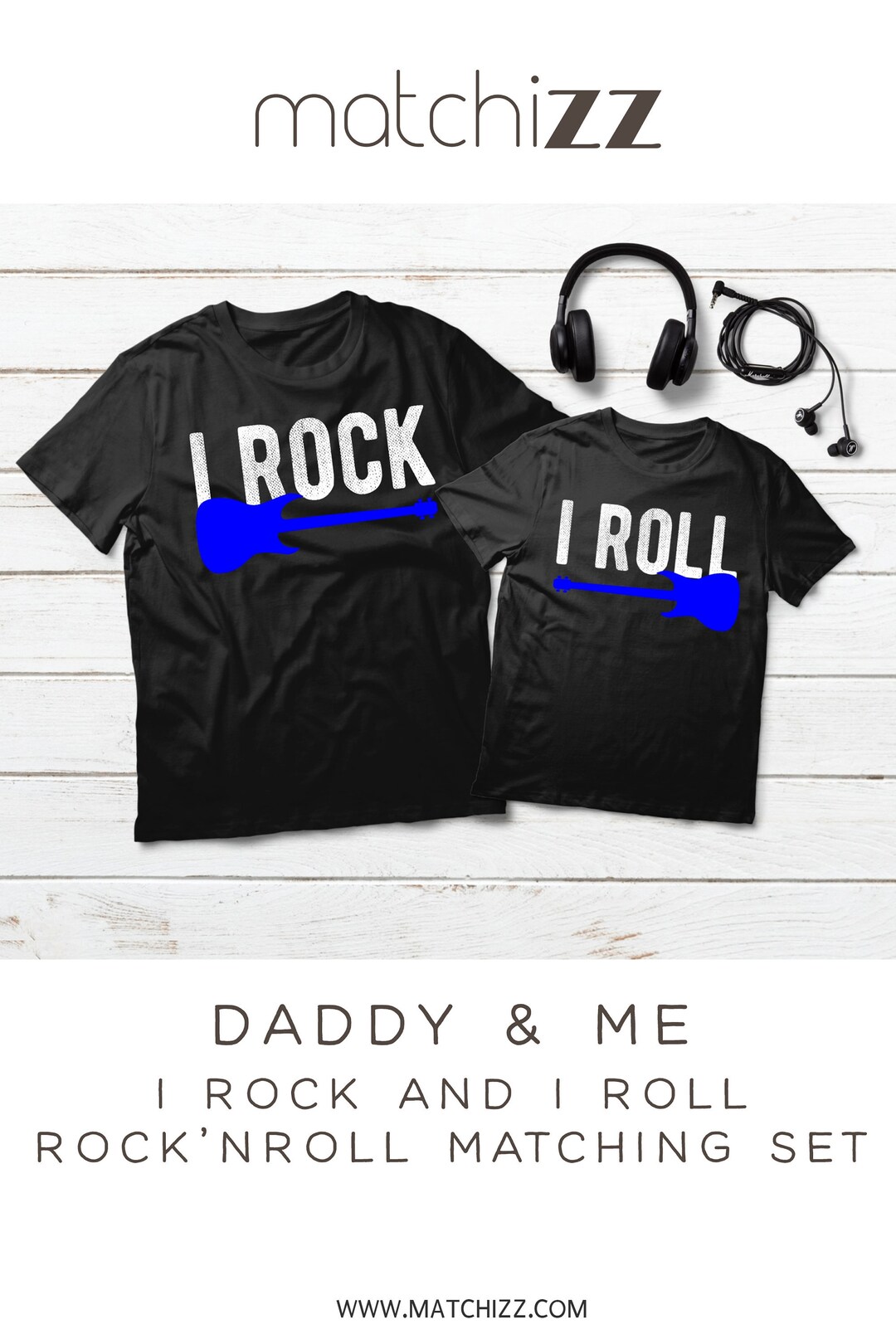 Father Son Matching Shirts Rock and Roll Music Gifts for Musician ...