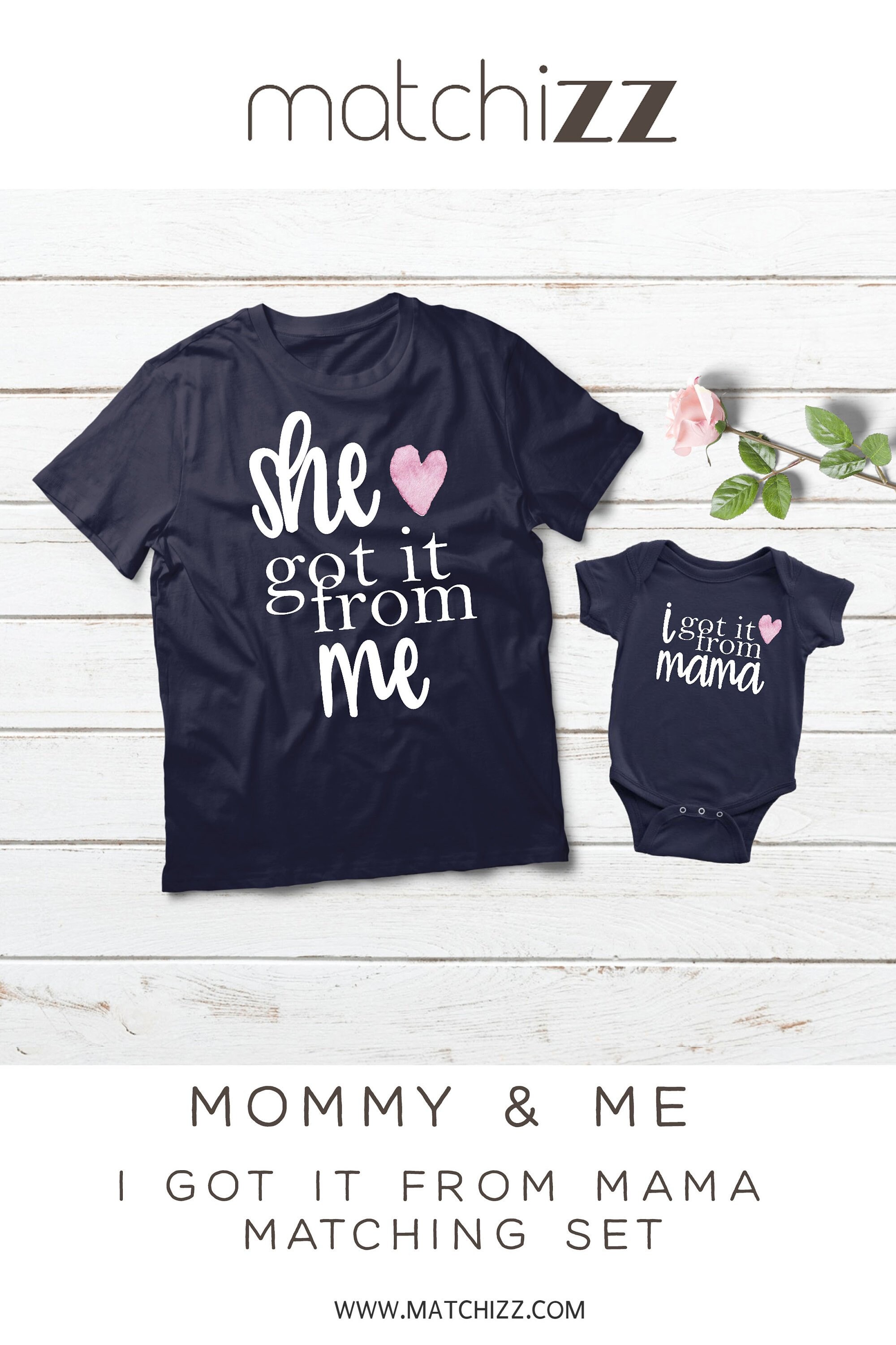 She Gets It From Her Mama Shirt Mom N Daughter Matching - Etsy