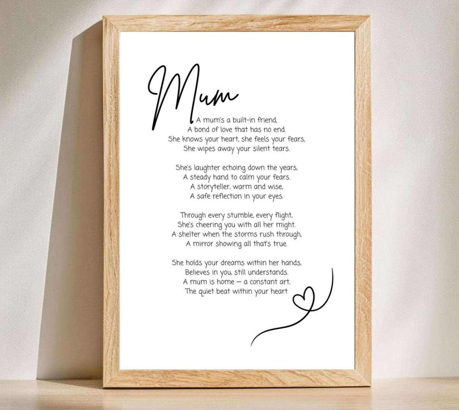 Mum, Printable Wall Art, Digital Download, Mothers Day, Mum Poem, Mum ...