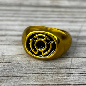 Anodized Yellow Fear Ring - Etsy