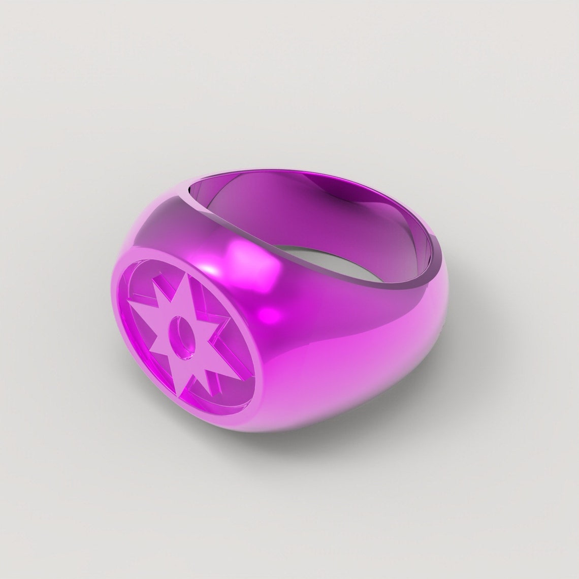 PREORDER Anodized Violet Lantern Rings. Star Sapphire | Etsy