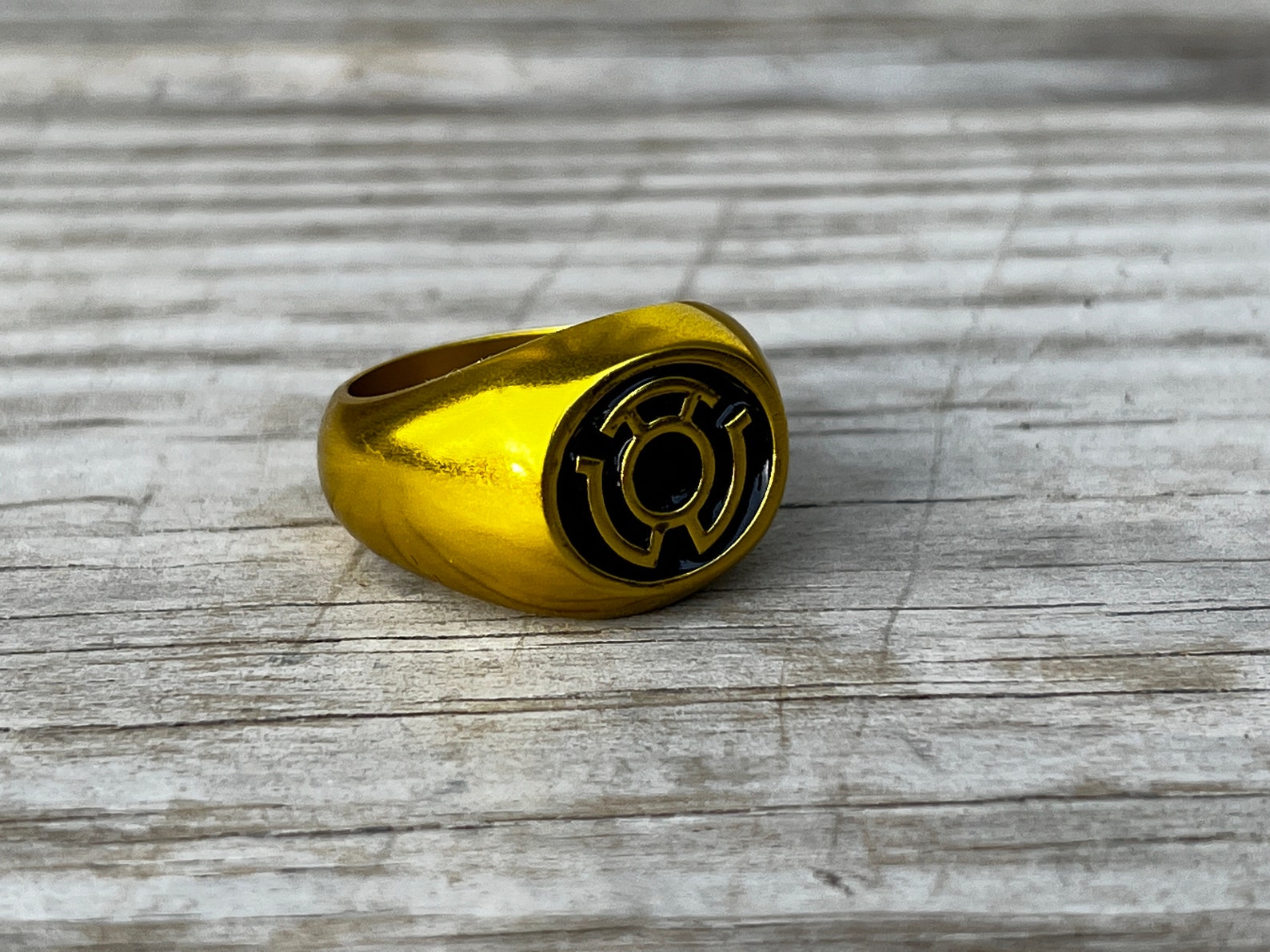 Anodized Yellow Fear Ring - Etsy