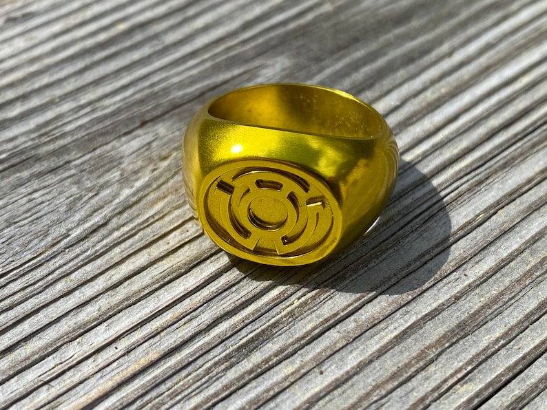 Anodized Yellow Fear Ring - Etsy