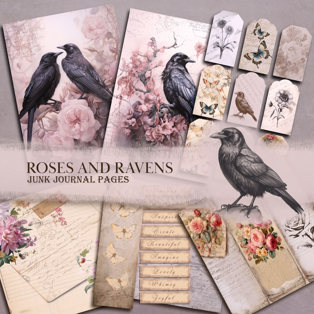 Rose and Raven Junk Journal Kit - Etsy
