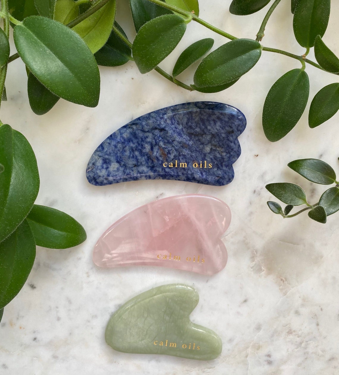 Gua Sha: Luxury Rose Quartz Gua Sha, Jade Gua Sha, Blue Spot Jasper Gua ...