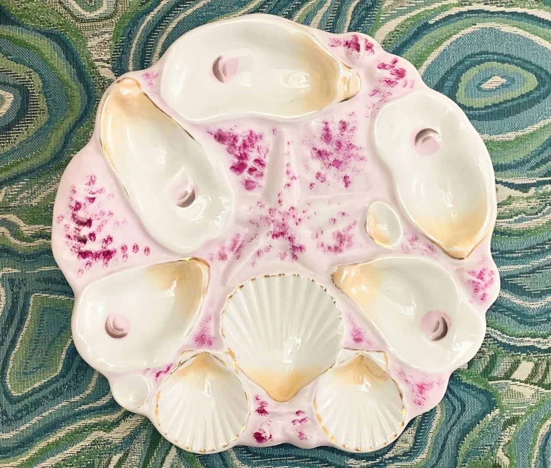 Beautiful, Very Rare, Antique Oyster Plate With Star Fish Design - Etsy