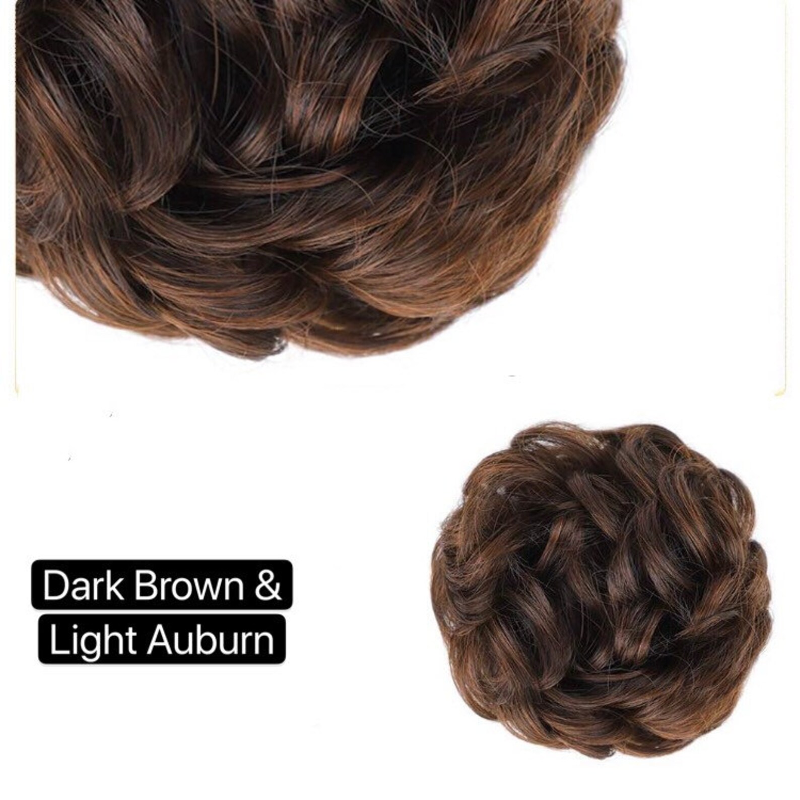 2PCS Messy Hair Bun Extensions Curly Wavy Messy Synthetic | Etsy