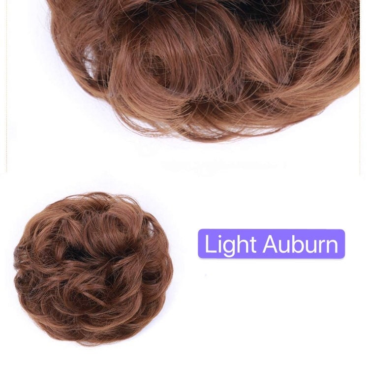 2PCS Messy Hair Bun Extensions Curly Wavy Messy Synthetic | Etsy