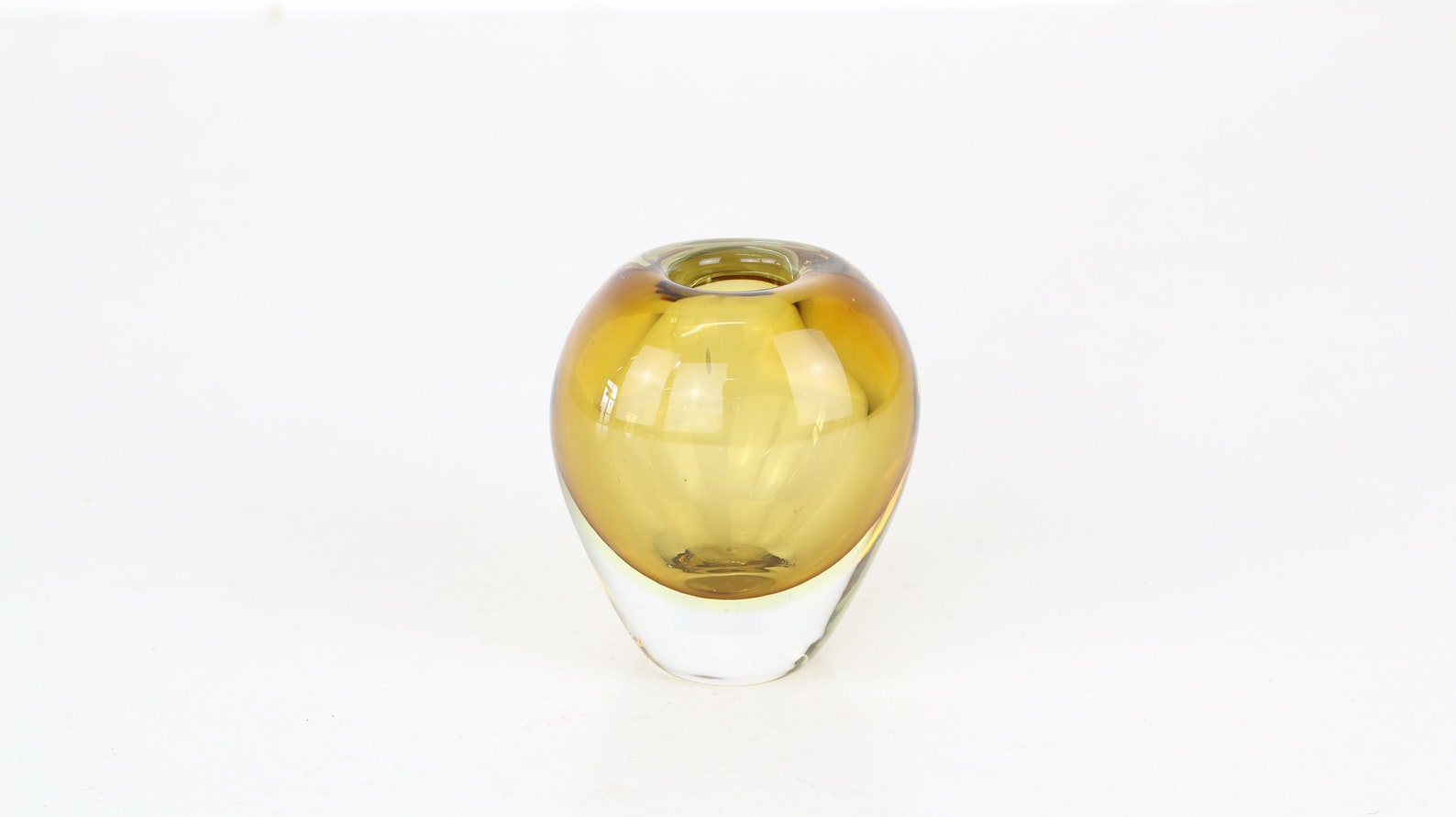 Yellow Paperweight Vase Lindshammar Sweden Gunnar Anders - Etsy