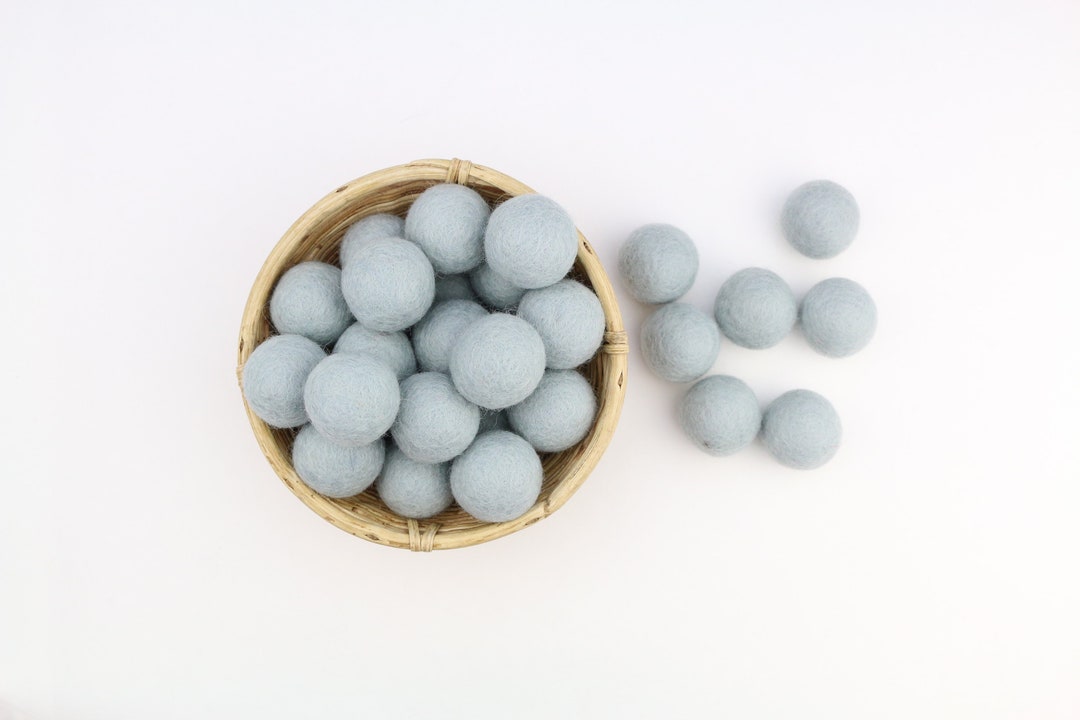 3 Cm Light Gray Felt Balls for Crafting #38 Felt Balls Decoration Pom ...