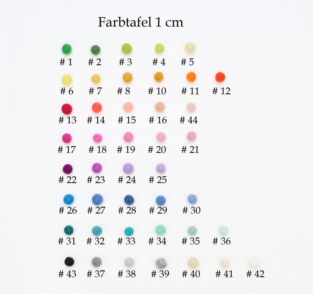 Colorful Felt Ball Mix 1 Cm for Crafting Felt Balls Decoration Pom Poms ...