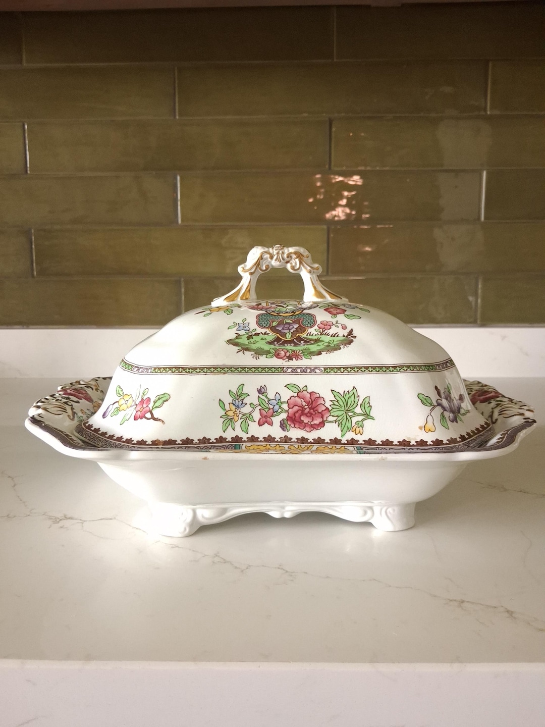 Copeland Spode Lidded Tureen- Old Bow Pattern - Etsy