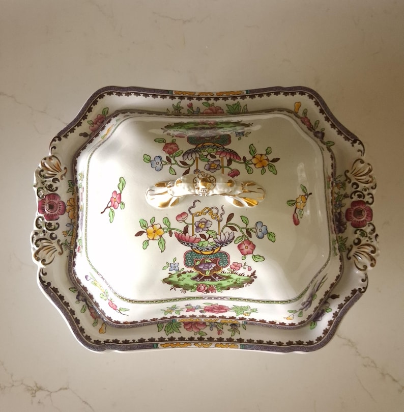 Copeland Spode Lidded Tureen- Old Bow Pattern - Etsy