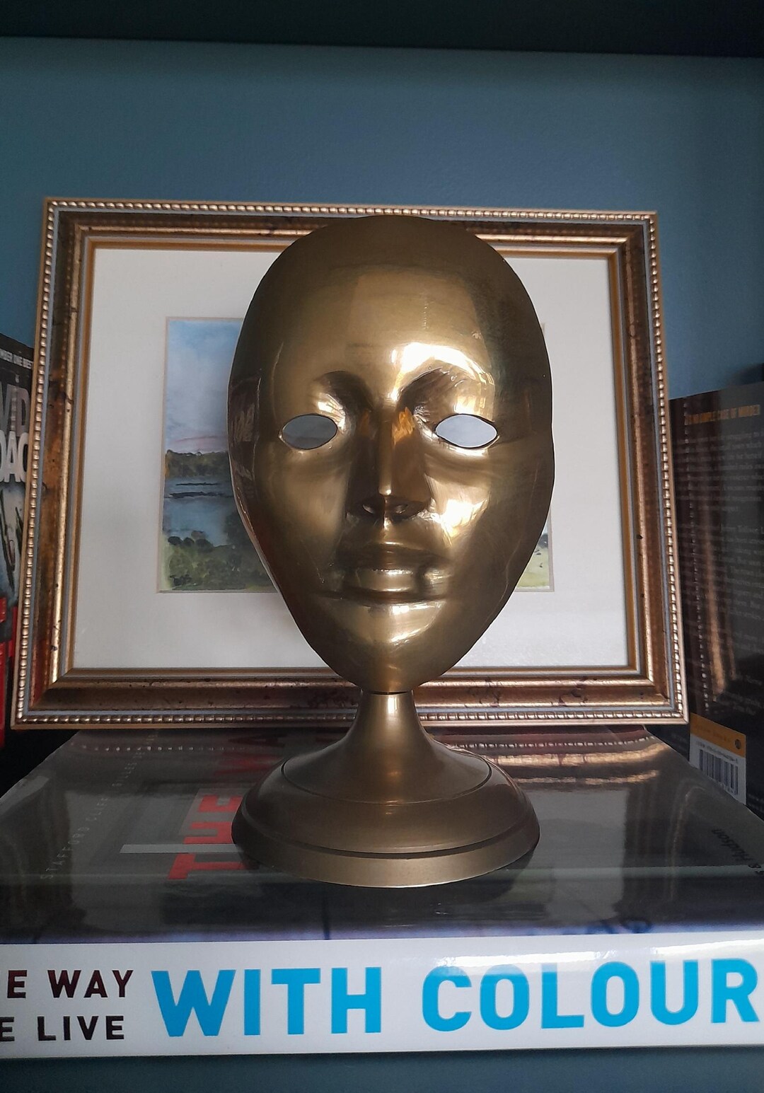 Mid Century Brass Mask Award Style - Etsy