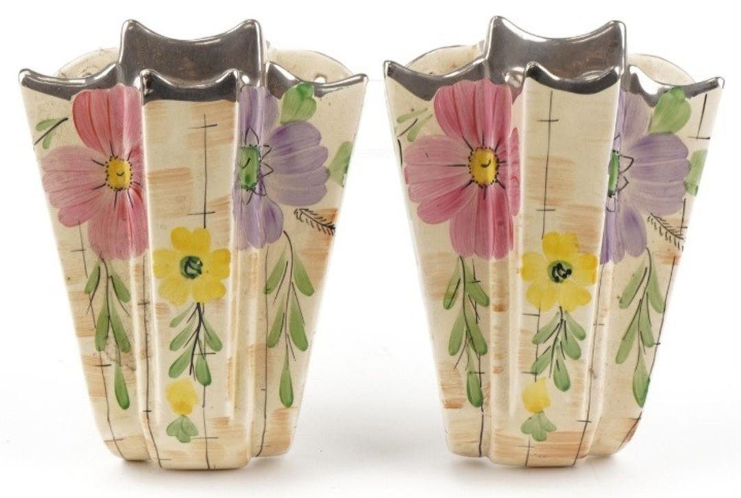 Arthur Wood Ceramic Wall Pockets - Etsy