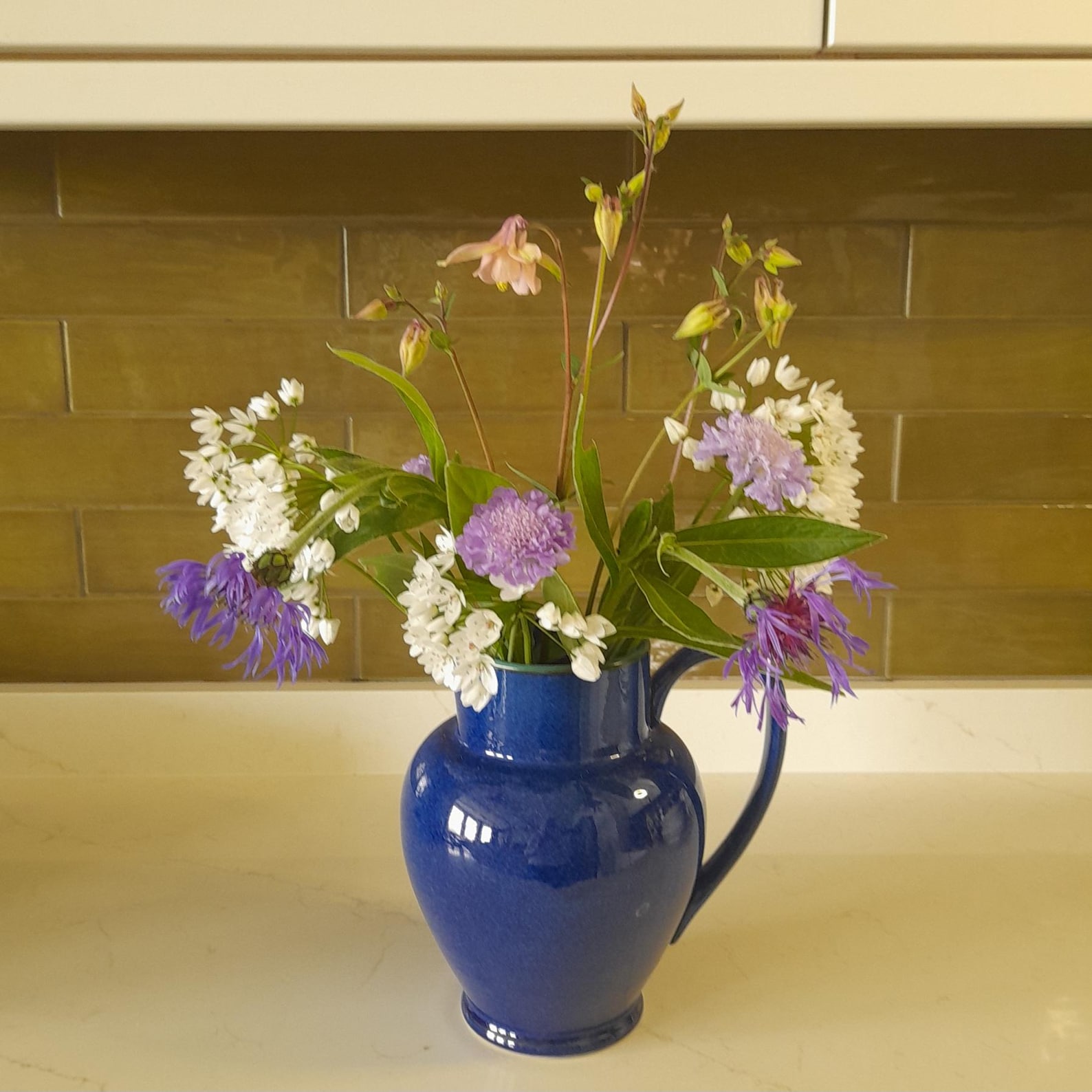 Denby METZ Blue and Green 8" Tall Pitcher - Etsy