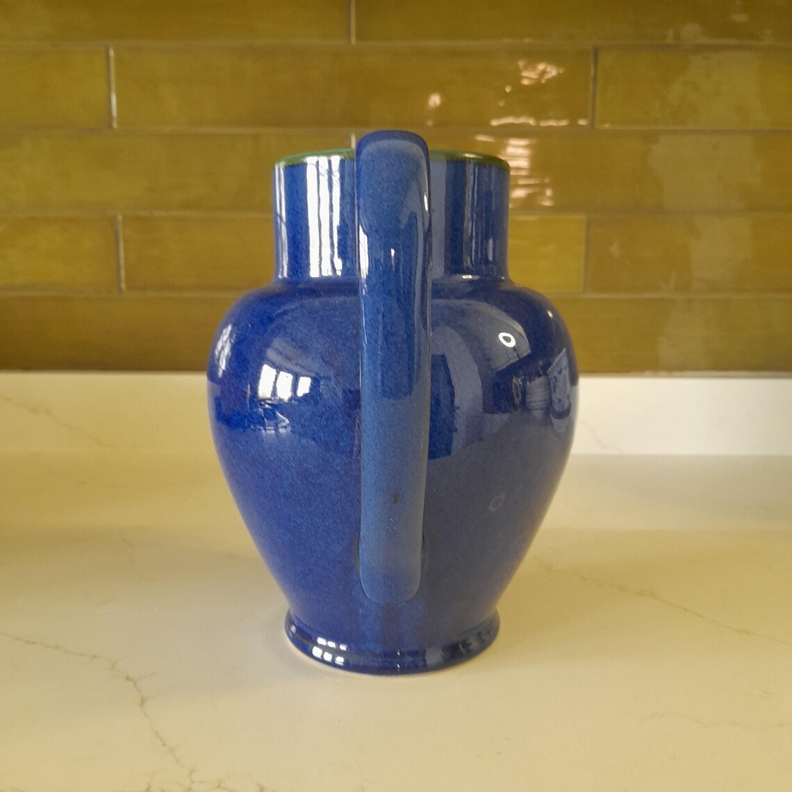 Denby METZ Blue and Green 8" Tall Pitcher - Etsy