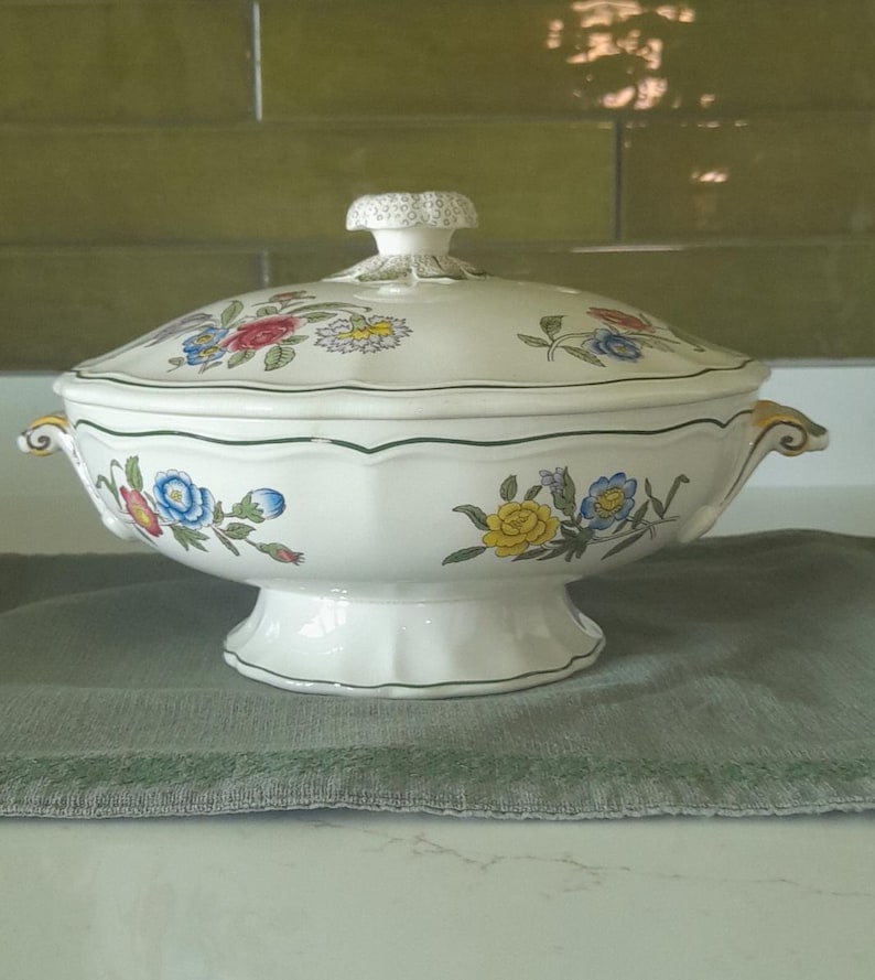 Copeland Spode England Springtime Vegetable/soup Tureen With Lid - Etsy