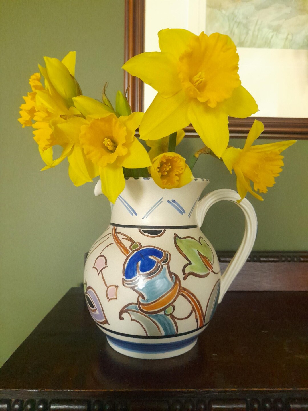 Vintage Honiton Art Deco Style Jug - Etsy