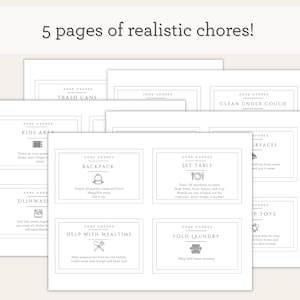 Realistic Daily Chore Routine Cards for Kids Visual Schedule Instant ...