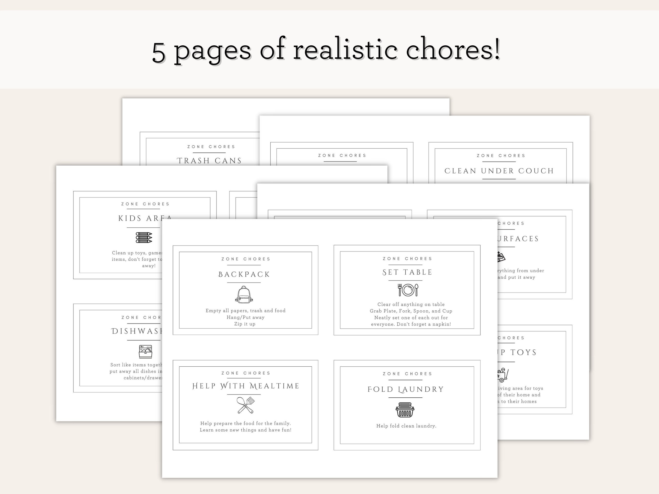 Editable, Realistic Daily Chore and Routine Cards, Kids Visual Task ...