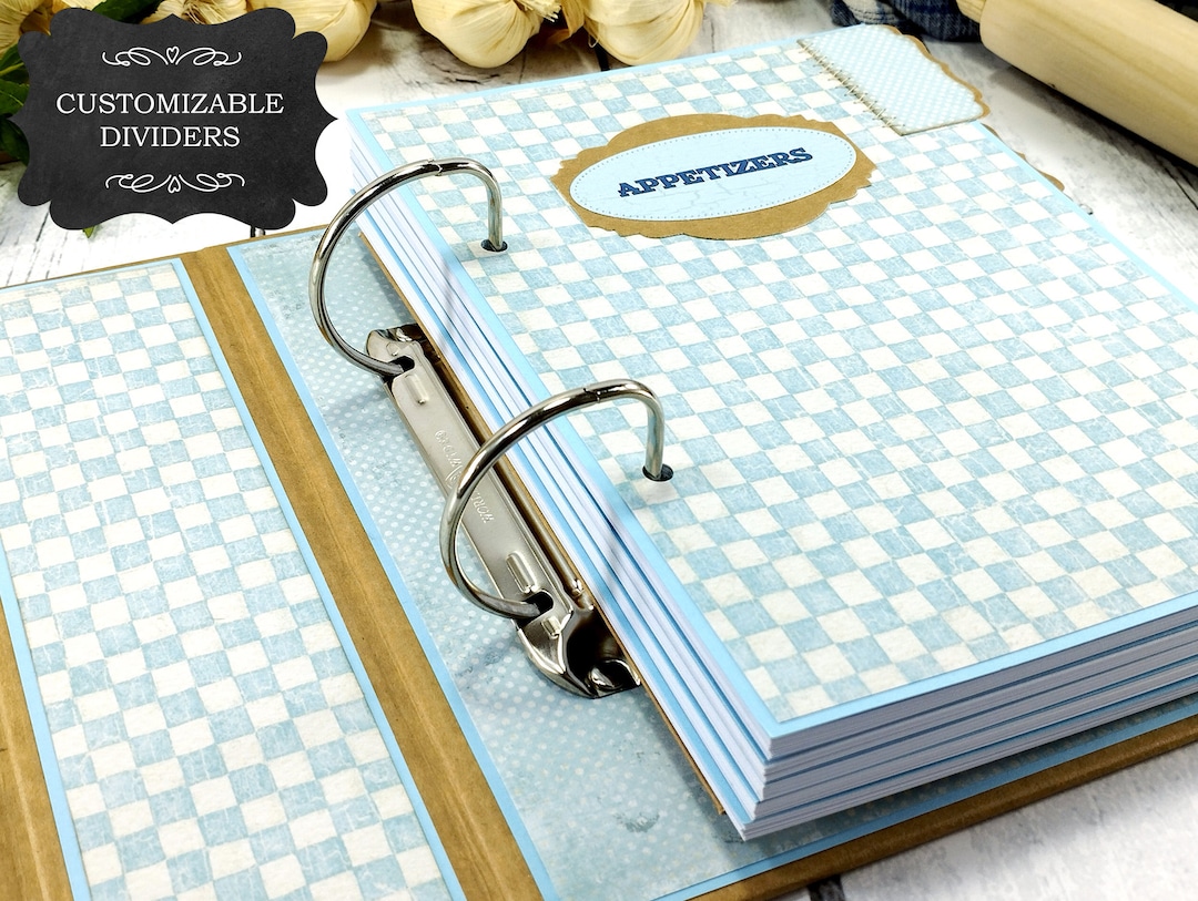 Custom Family Cookbook, Recipe Book Binder With Dividers, Custom ...