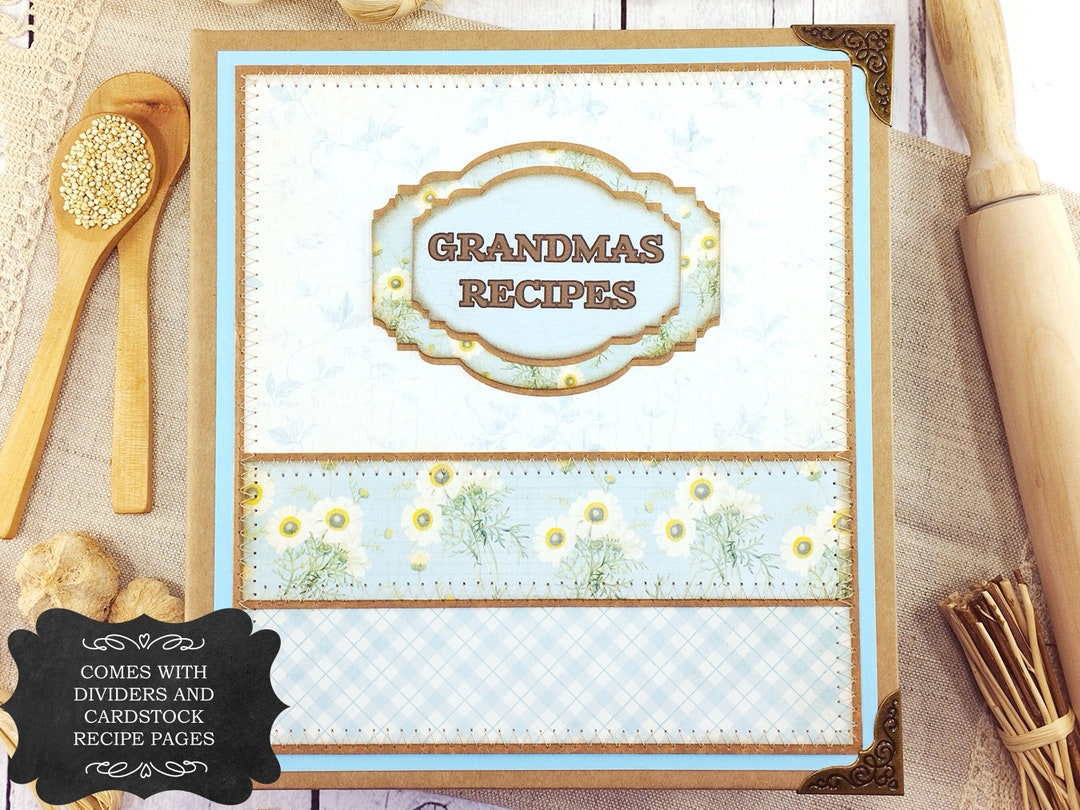 Custom Daisy Recipe Book Binder, Personalized Cookbook Binder With Tab ...